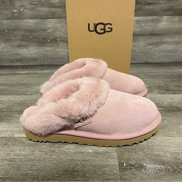 UGG | Shoes | Ugg Cluggette Fur Lined Suede Slippers In Lavender Shadow New | Poshmark